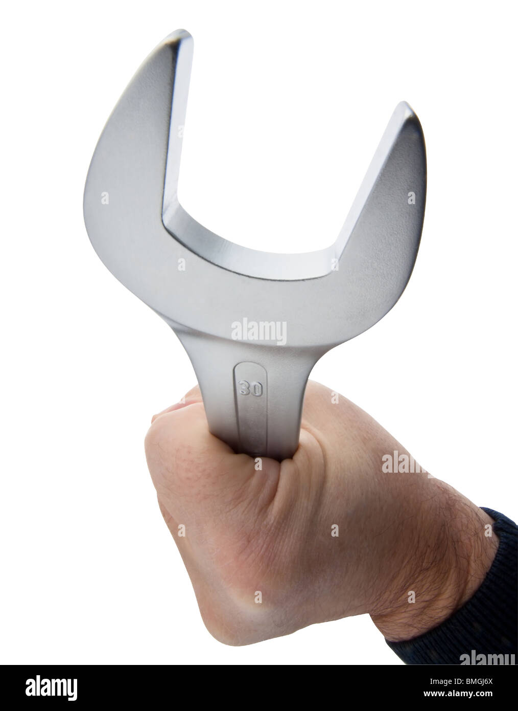 Wrench. Tool of the metal industry Stock Photo - Alamy