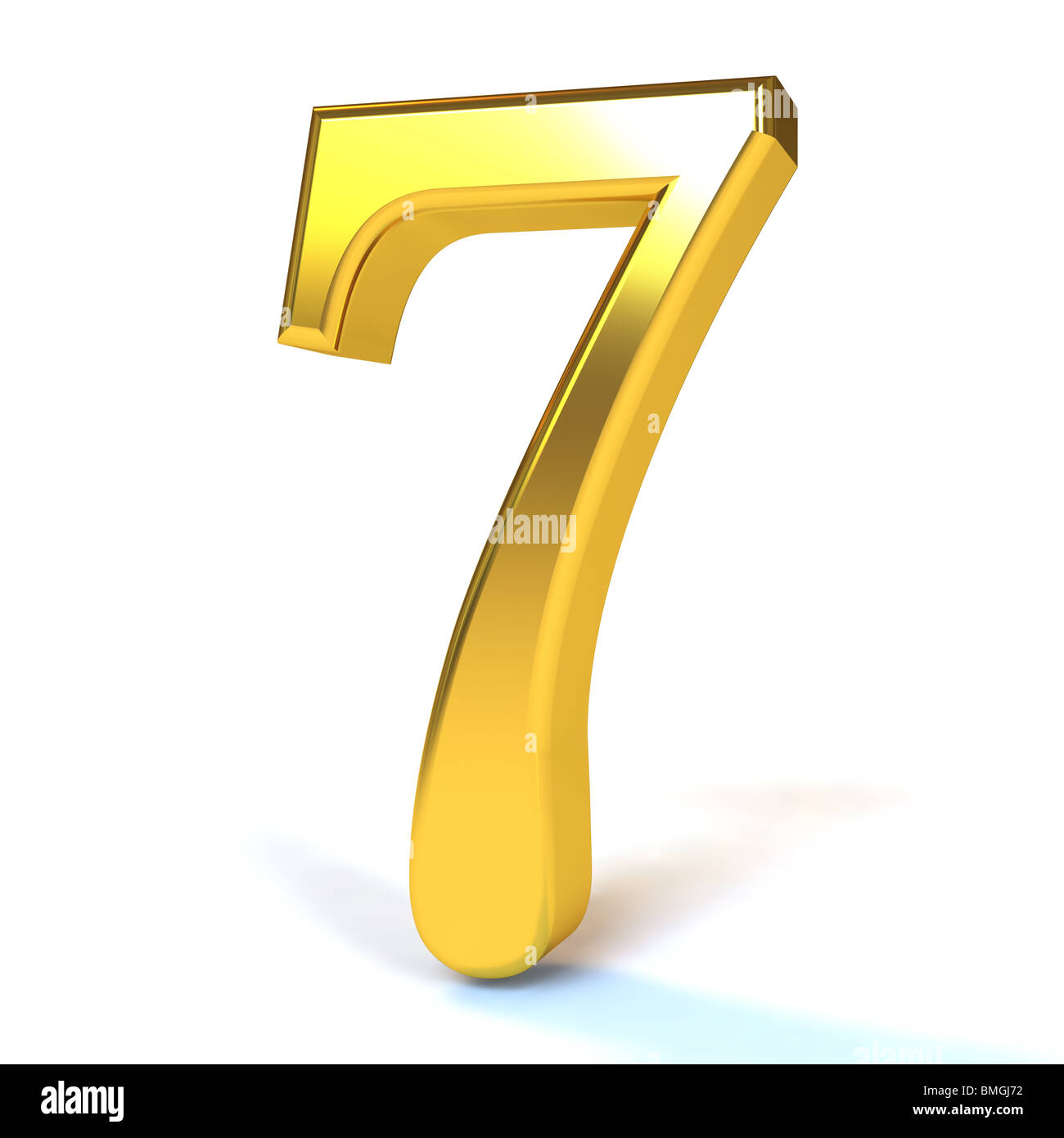 The Number 7 - Gold Stock Photo - Alamy