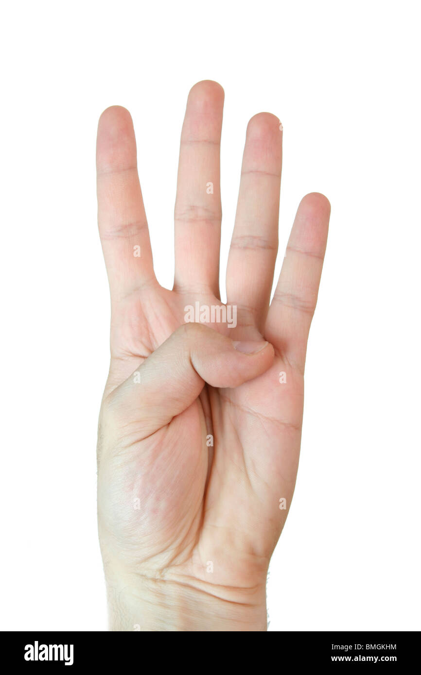 Man hand isolated on white background. Close up Stock Photo - Alamy