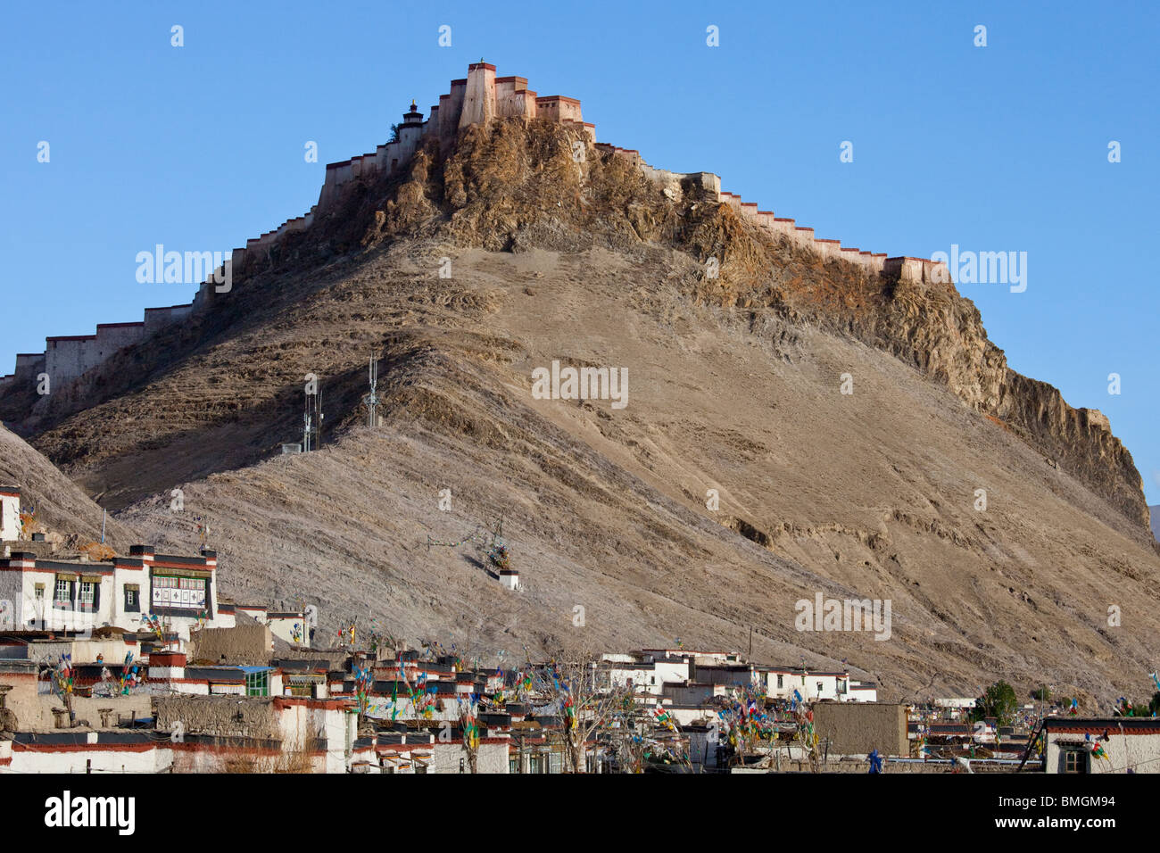 Gyantse Dzong or Fortress in Gyantse, Tibet Stock Photo - Alamy