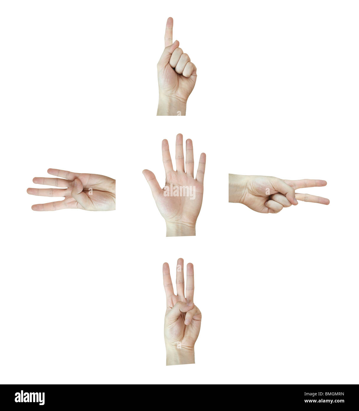 Man hand counting isolated on a white background Stock Photo - Alamy