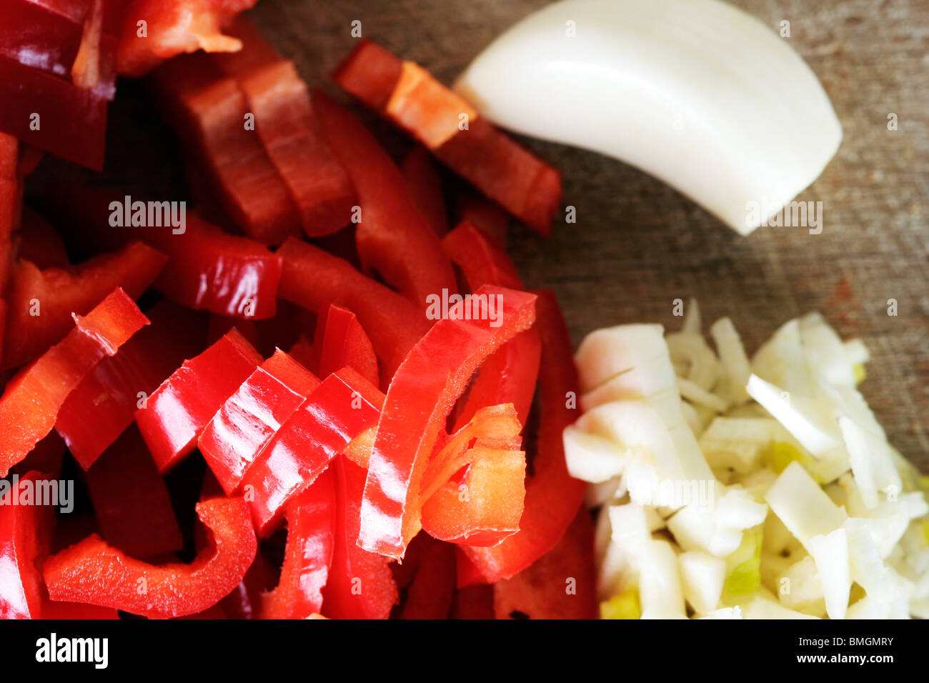 Vegetables cutted in small pieces Stock Photo - Alamy