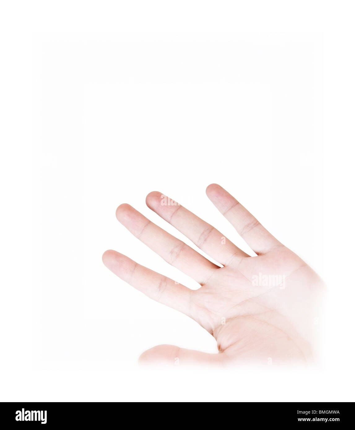 A man hand ask for help. Isolated on background Stock Photo - Alamy