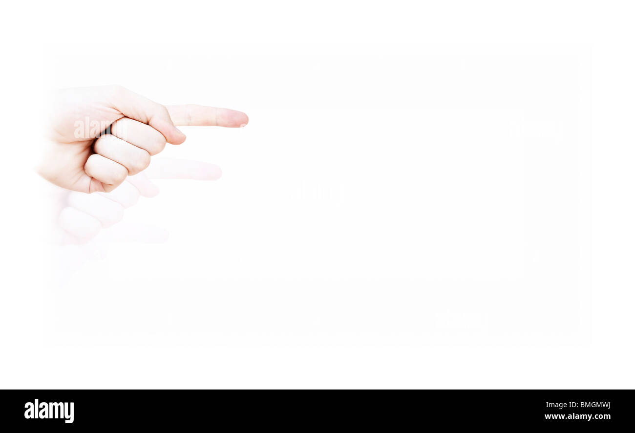 A finger sign showing where to go Stock Photo - Alamy