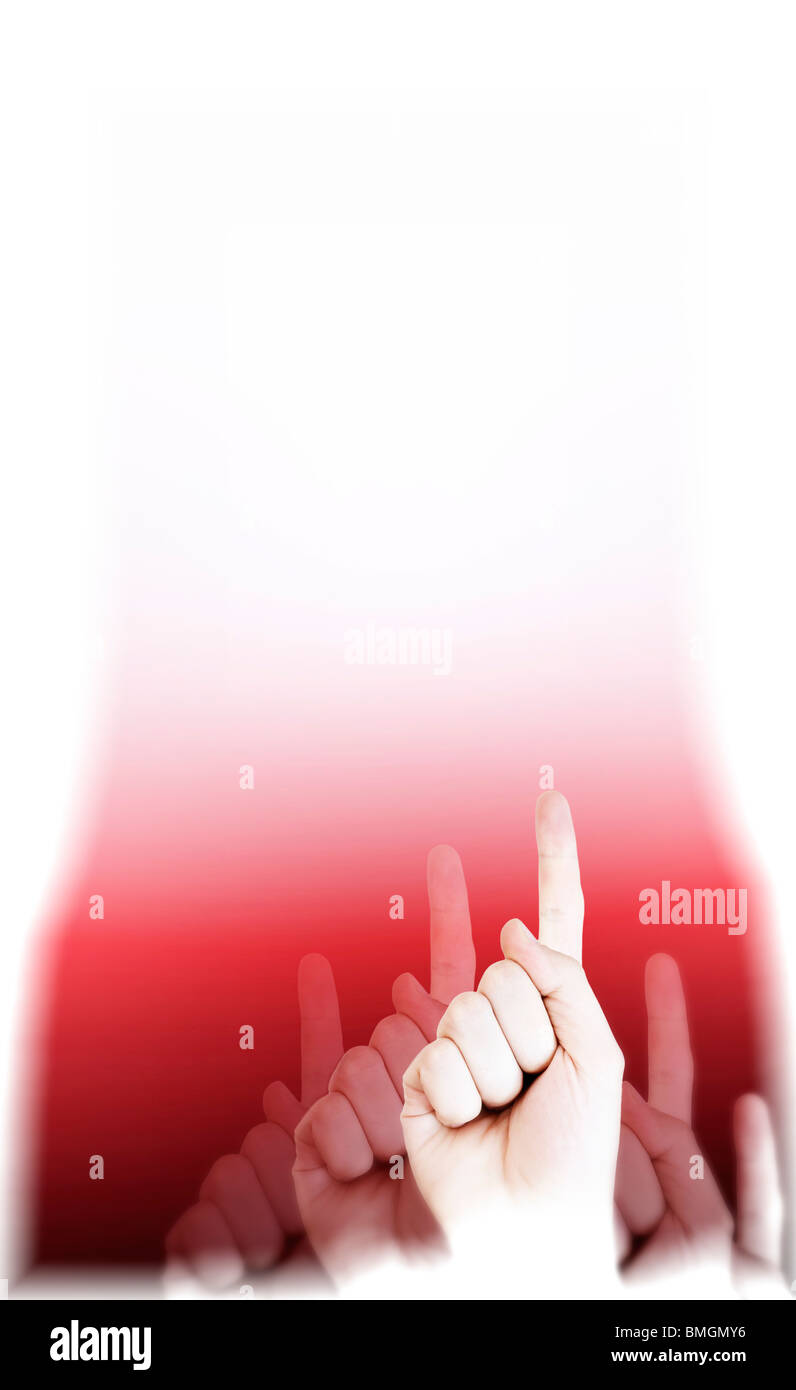 A finger sign showing where to go Stock Photo - Alamy