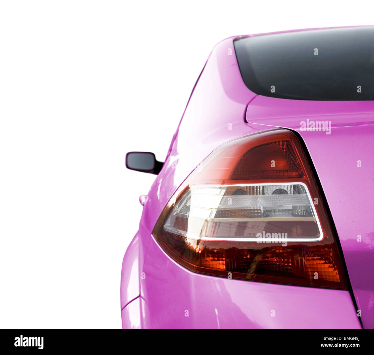 Sport Car - Front side, half. Isolated on white - Back side, half ...