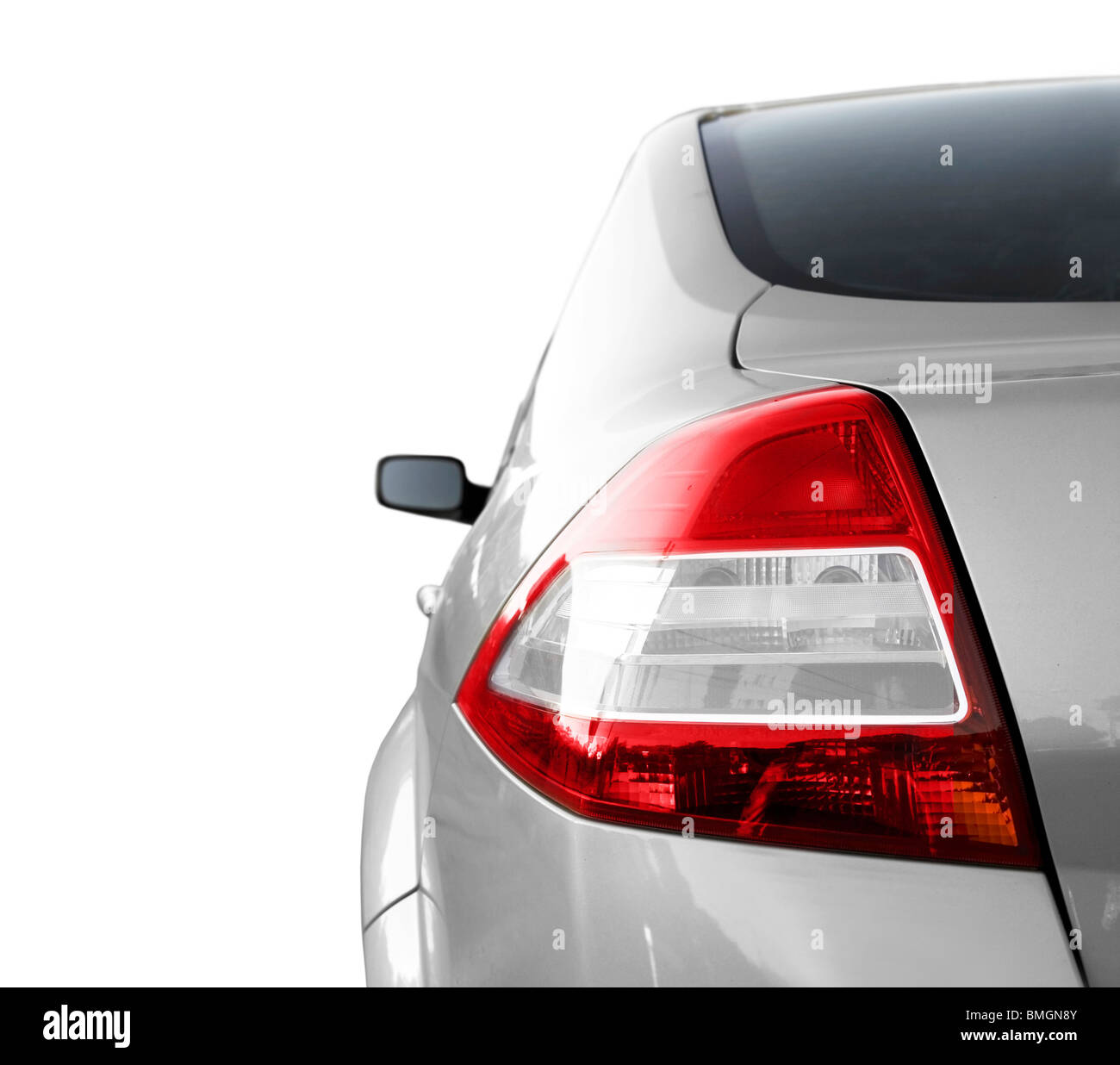 Sport Car - Front side, half. Isolated on white - Back side, half ...