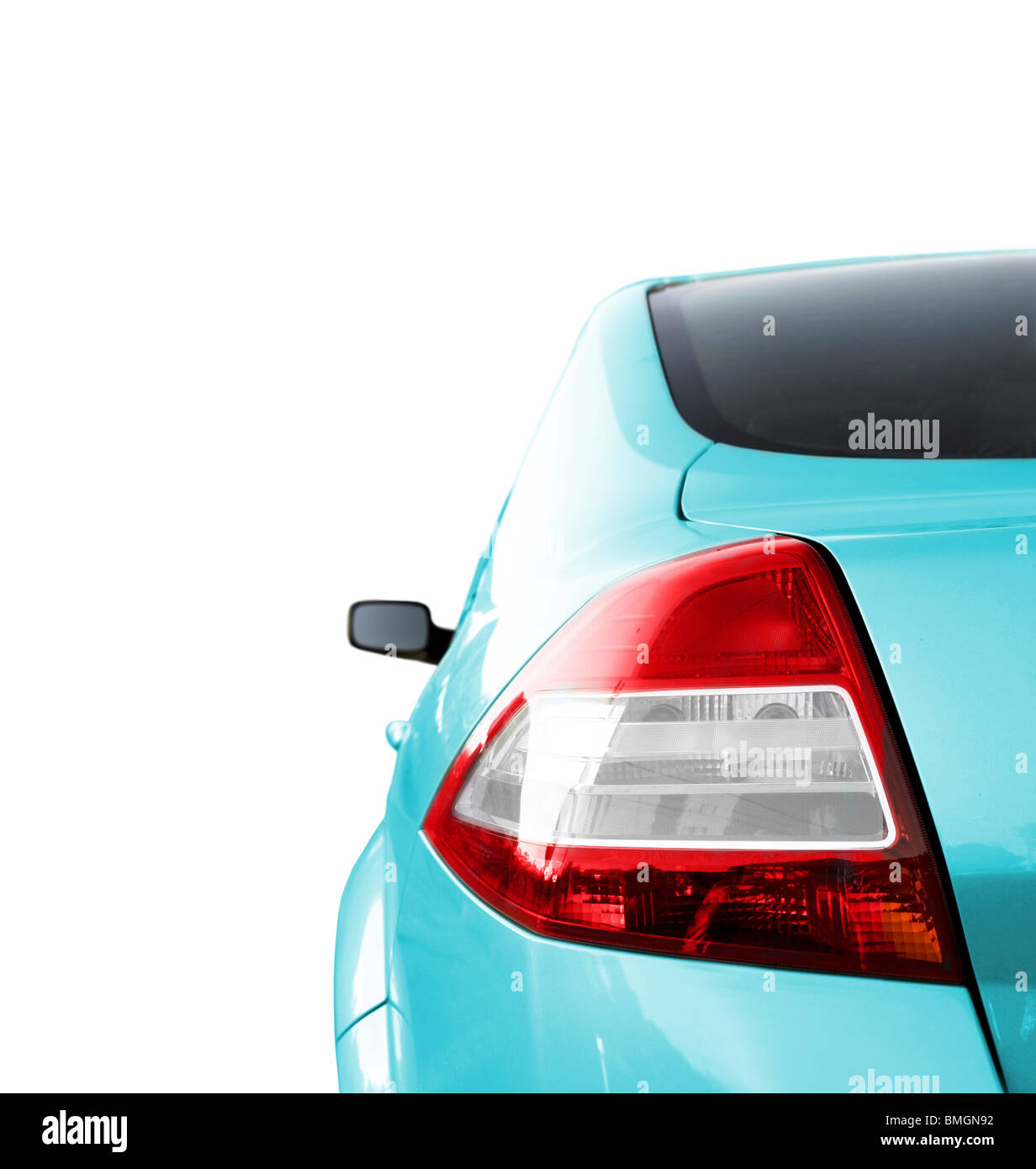 Sport Car - Front side, half. Isolated on white - Back side, half ...