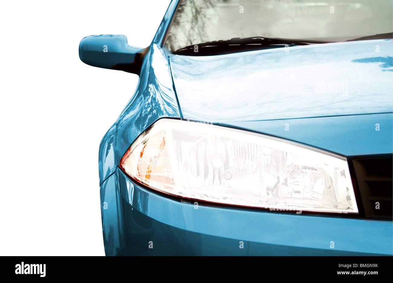 Sport Car - Front side, half. Isolated on white Stock Photo - Alamy