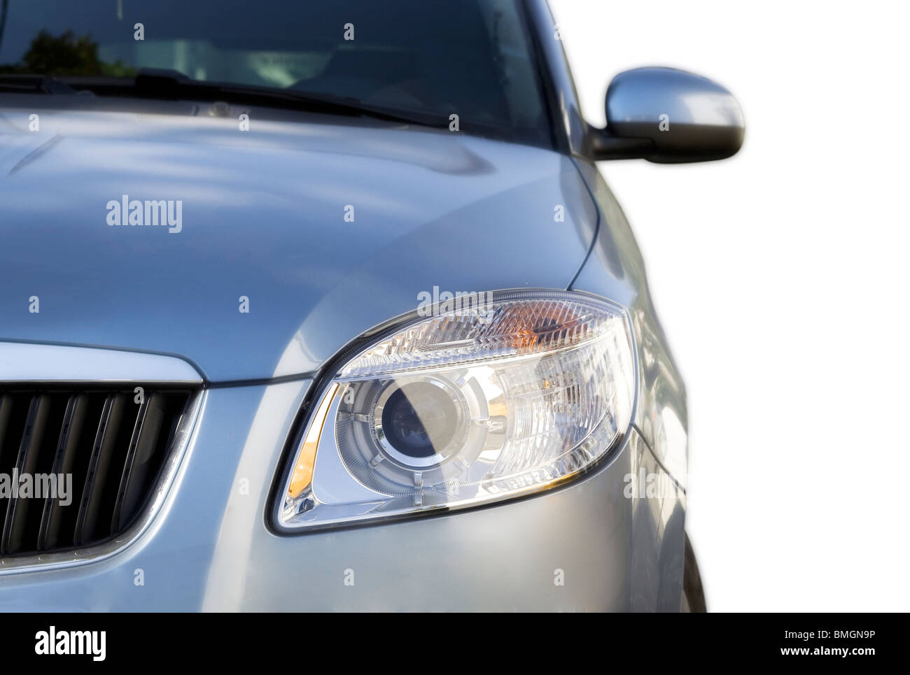 Sport Car - Front side, half. Isolated on white Stock Photo - Alamy