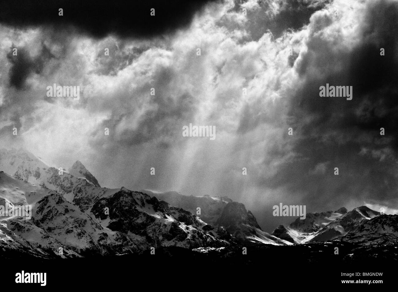 Storm clouds over the mountains Stock Photo - Alamy