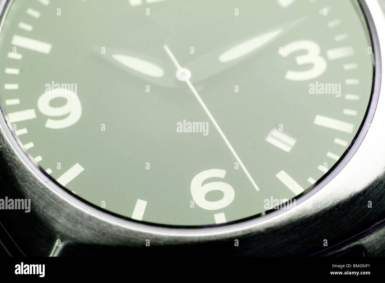Very close details of a big watch Stock Photo - Alamy