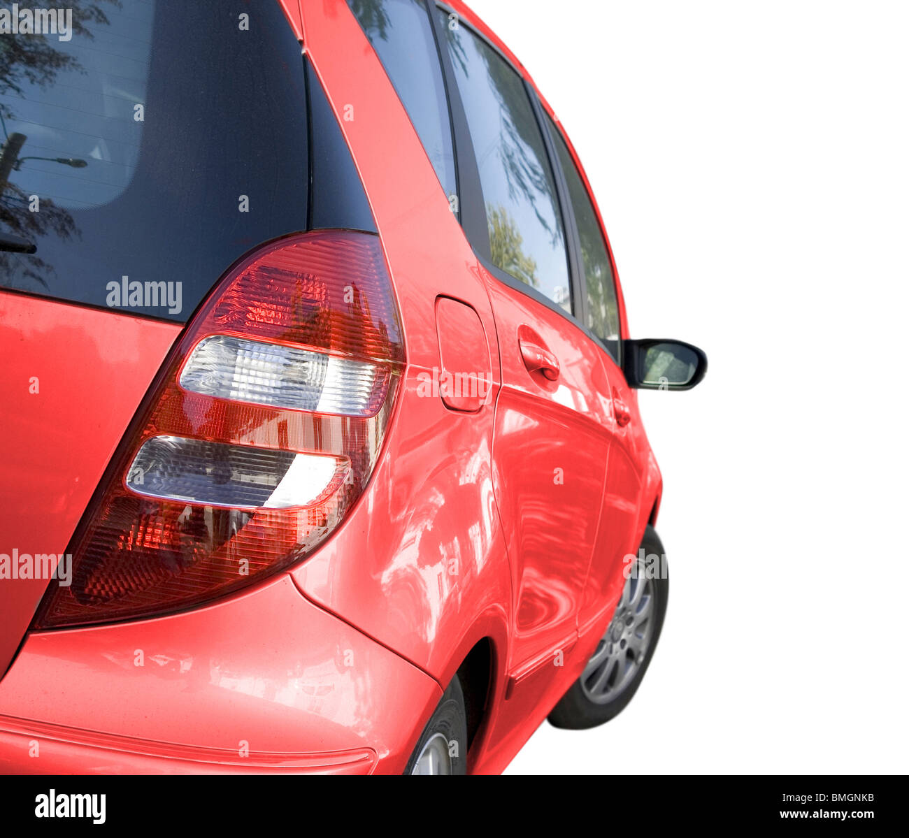 Car isolated on white. Back view Stock Photo - Alamy