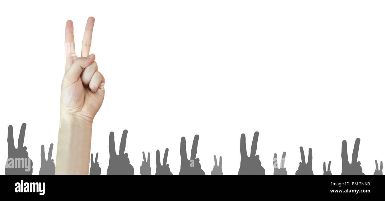 Hand sign. Answer concept. Good quality Stock Photo - Alamy