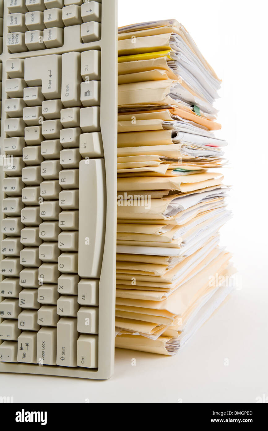 File Stack, Computer Keyboard, business concept Stock Photo - Alamy