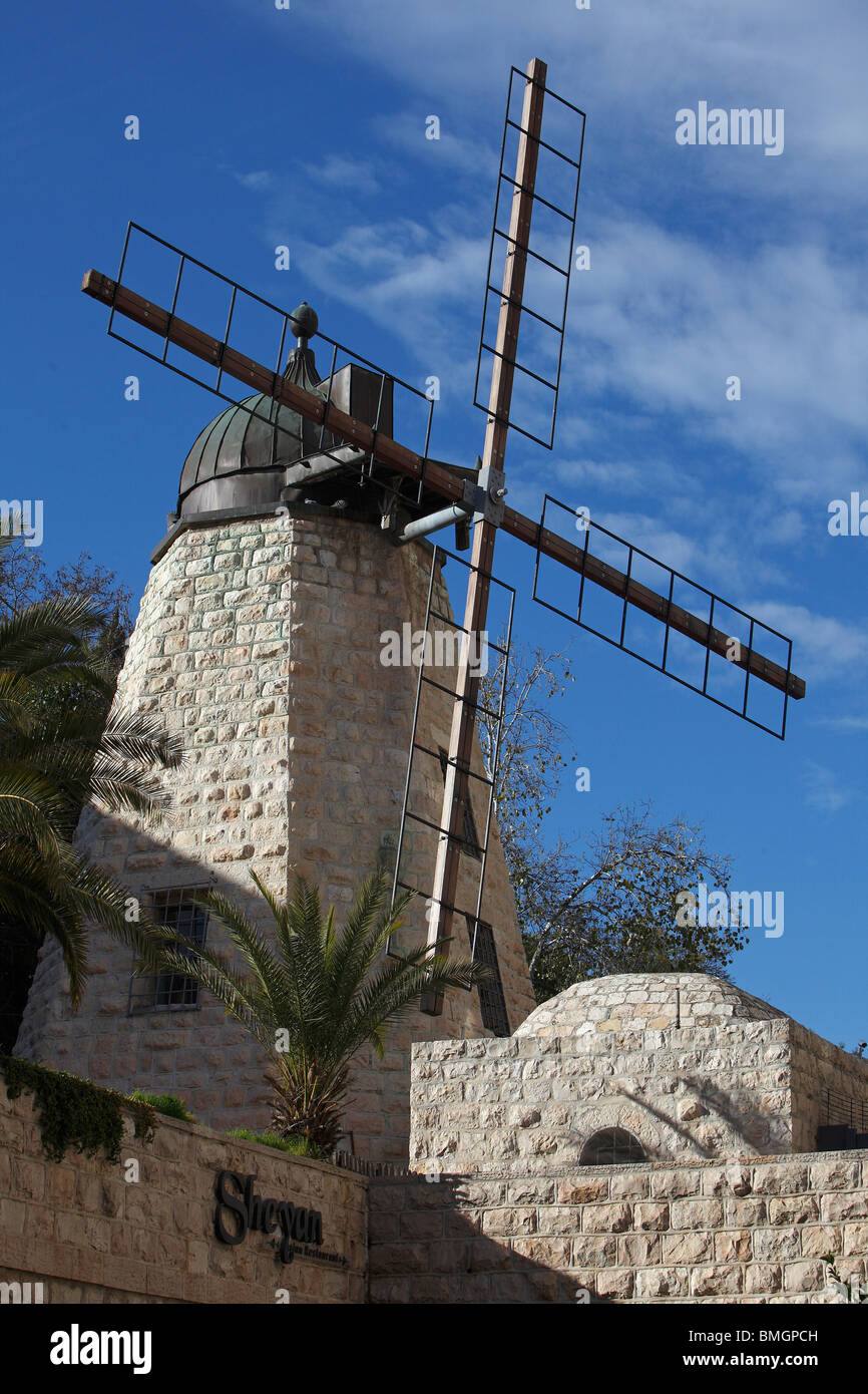 Israel,Jerusalem,Sheyan wind Mill Stock Photo - Alamy