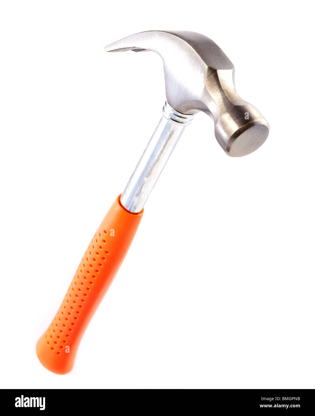 Claw Hammer with orange handle on white background Stock Photo - Alamy