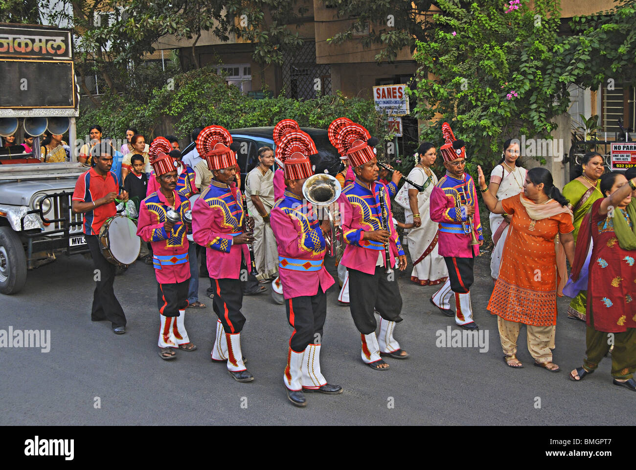 Munjan Ceremony- The Band procession, engaged for the Munjan ceremony ...