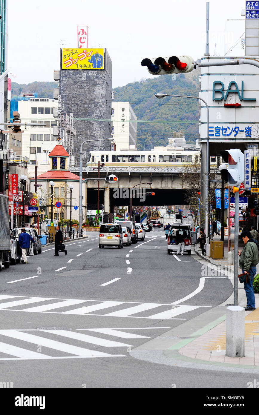 Street scene in Kobe, Japan Stock Photo - Alamy