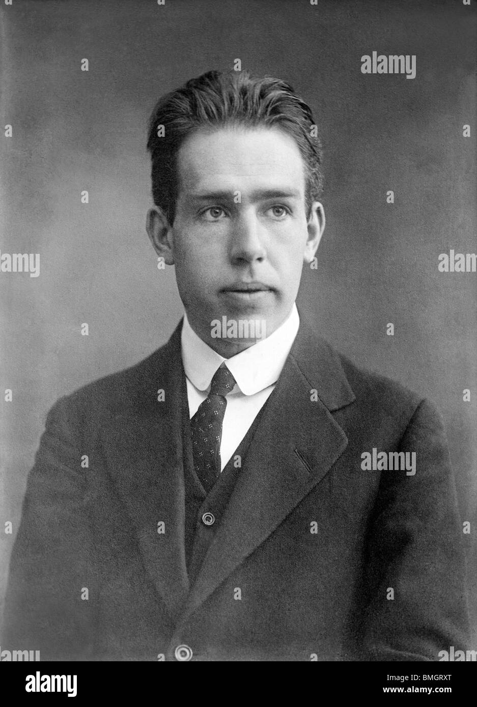 Portrait photo circa 1910s of Danish physicist and Nobel Prize winner ...