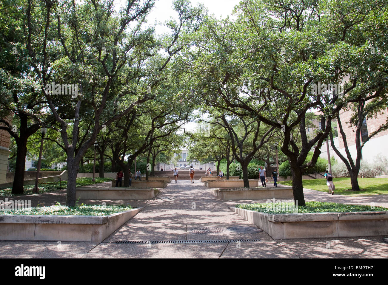 Students on campus walkway hi-res stock photography and images - Alamy