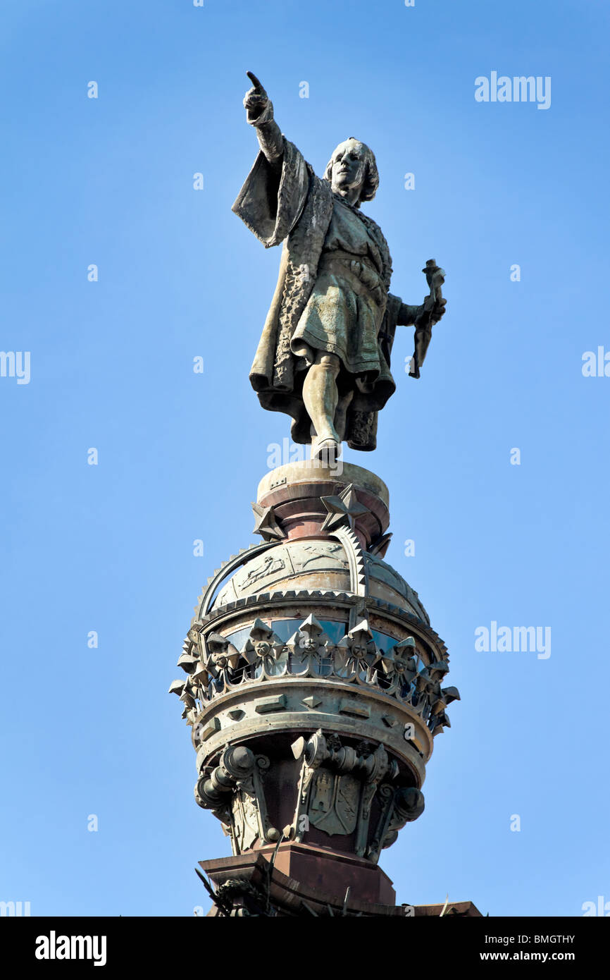 Barcelona - Monument a Colom Stock Photo - Alamy