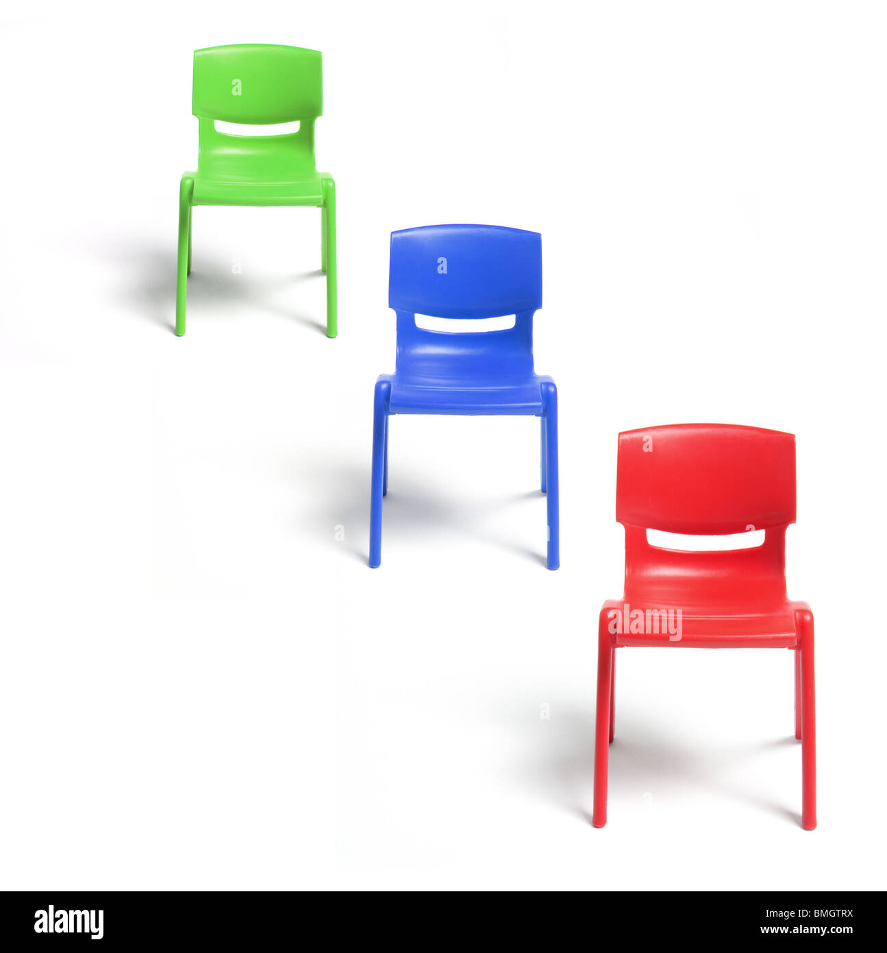 Row plastic chairs Cut Out Stock Images & Pictures - Alamy