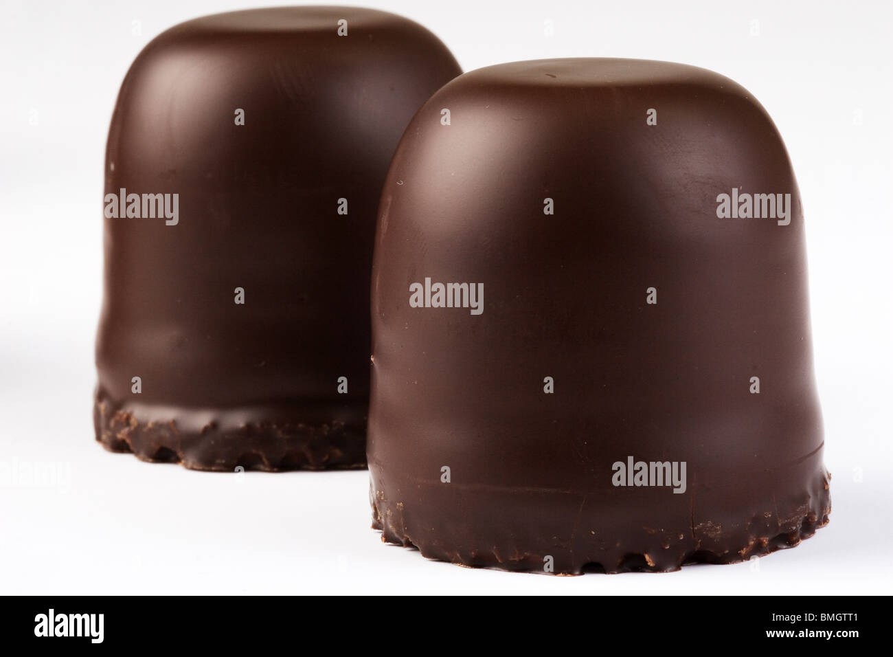 Two chocolate marshmallows Stock Photo - Alamy
