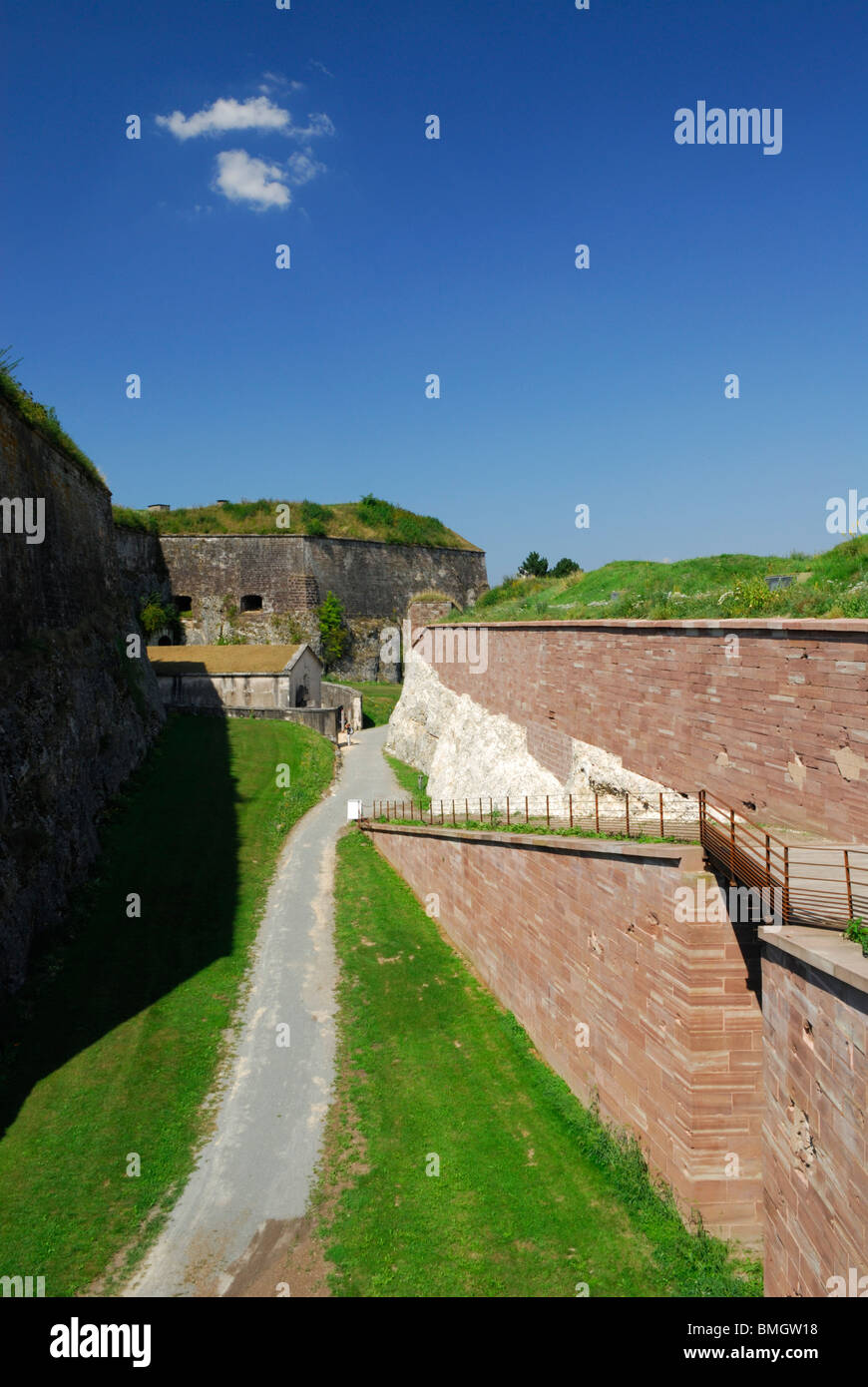 Old walls fortifications (also called ramparts) designed by Vauban ...
