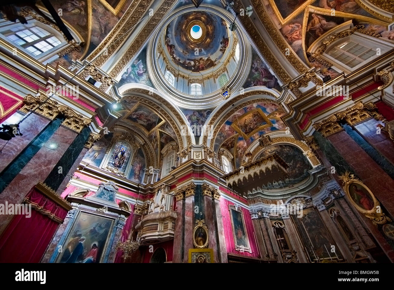 interior of church in Malta island, Europe Stock Photo - Alamy