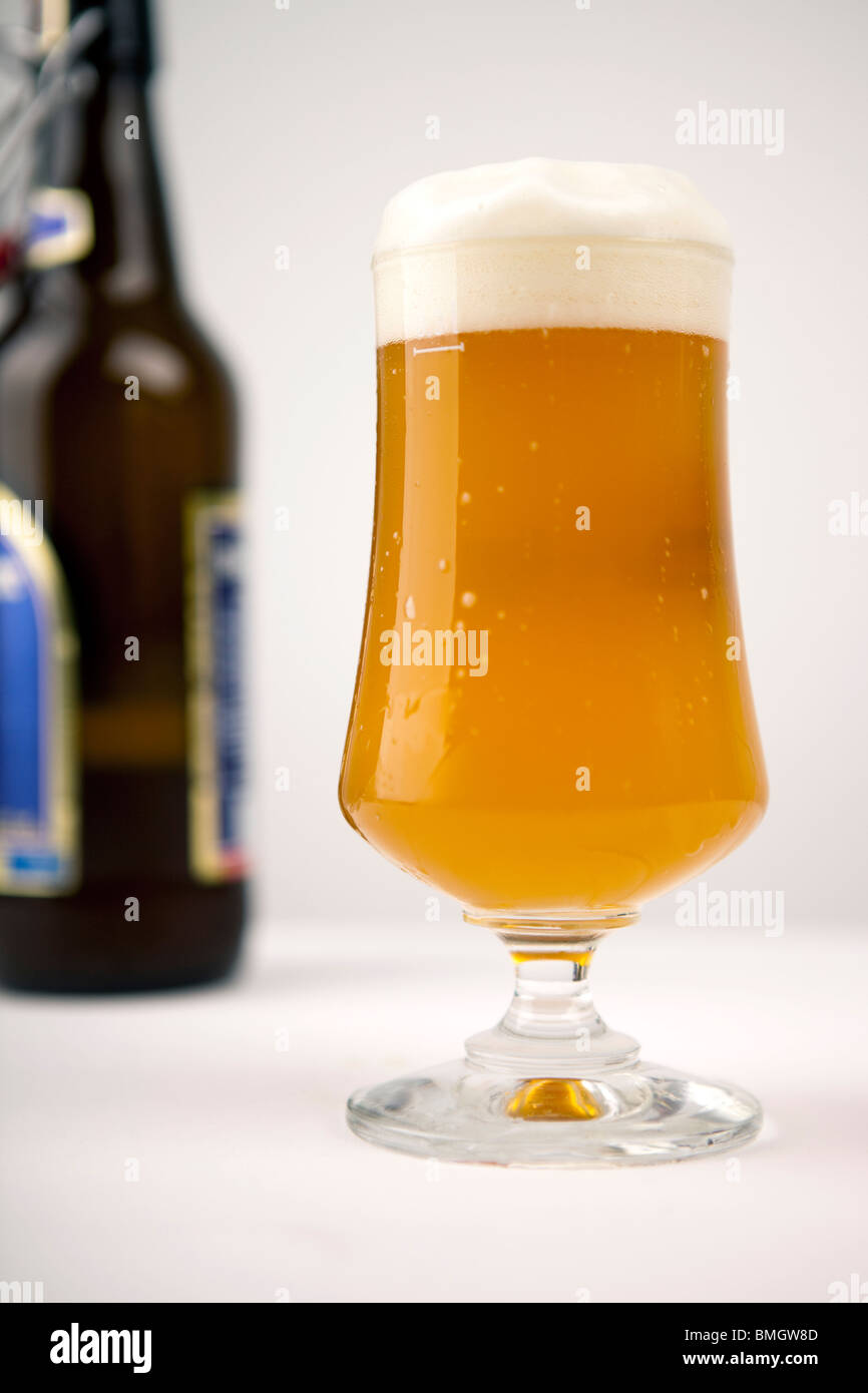Beer in a beer glass Stock Photo - Alamy