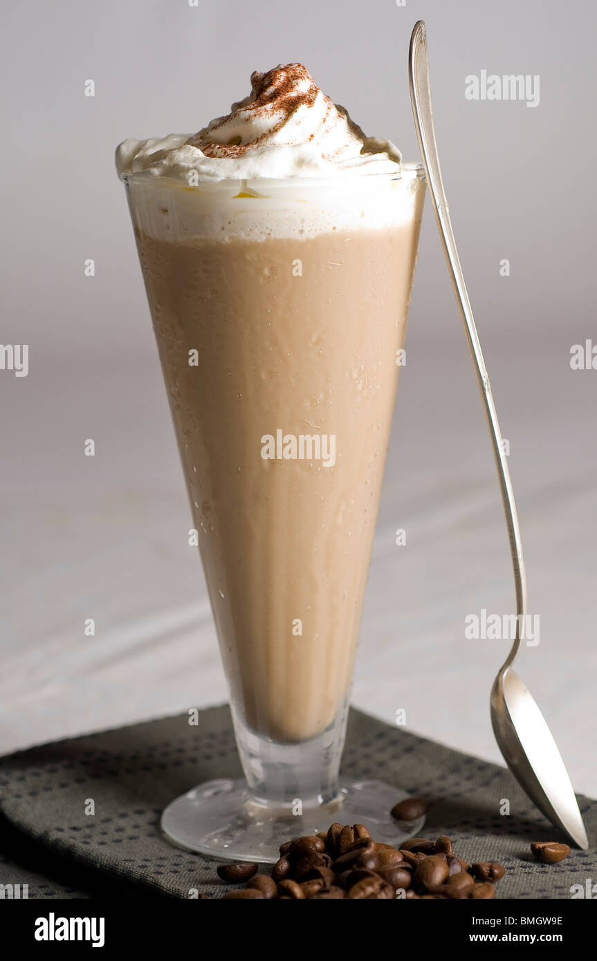 Glass cold coffee spoons hi-res stock photography and images - Alamy