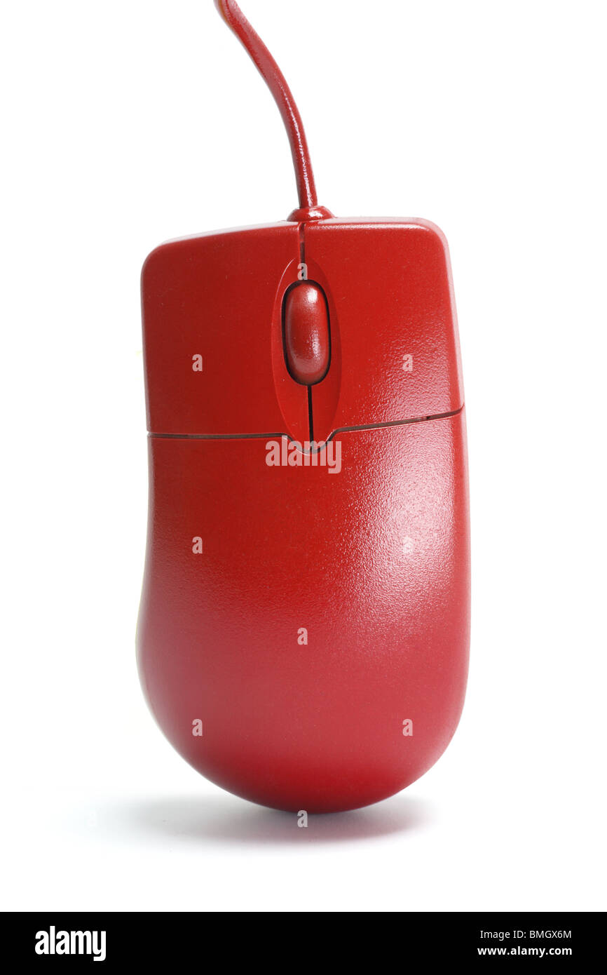 Red Computer Mouse Stock Photo - Alamy