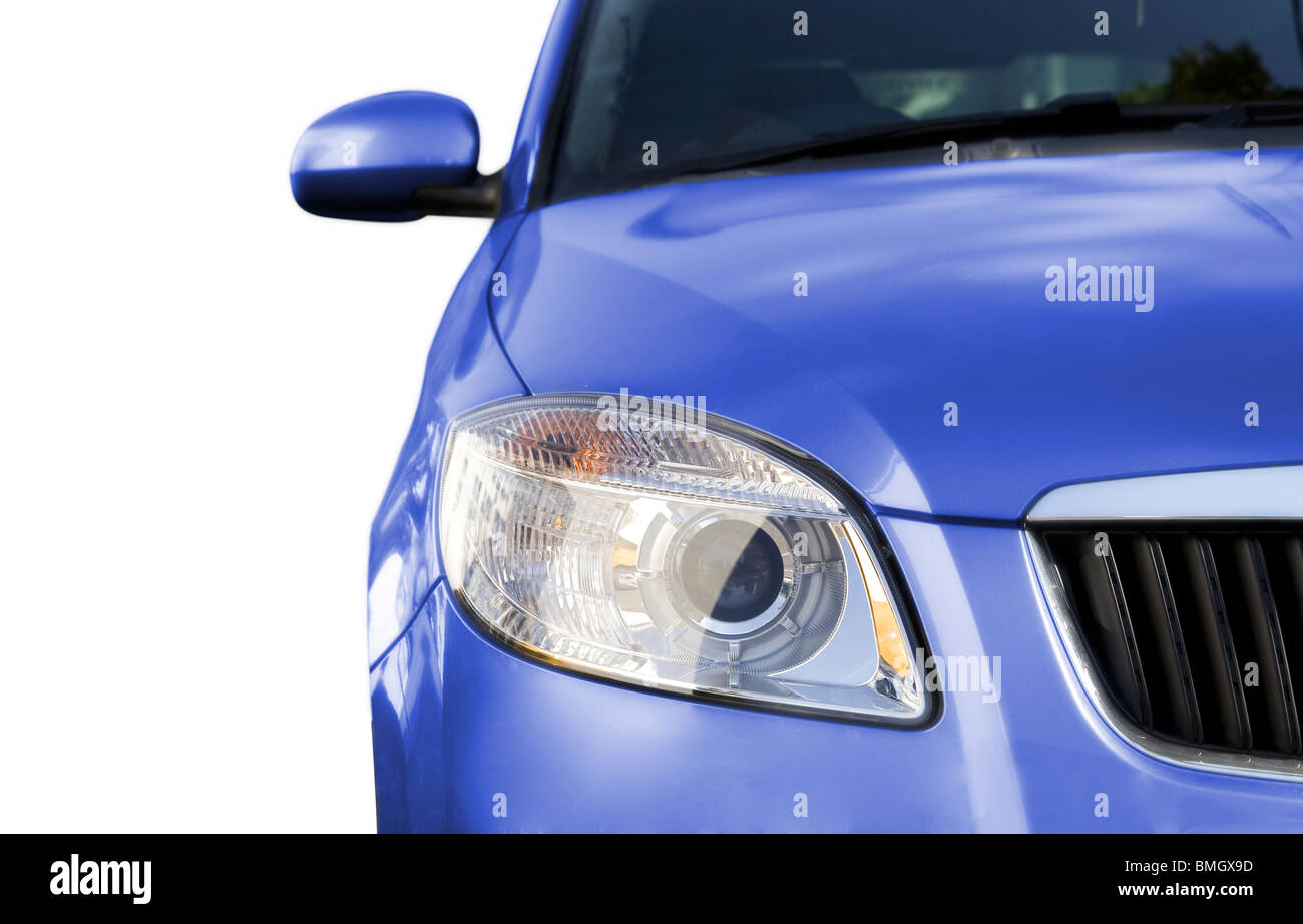 Sport Car - Front side, half. Isolated on white Stock Photo - Alamy