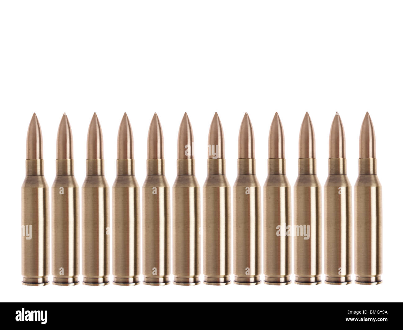 line of bullets isolated on white background Stock Photo - Alamy