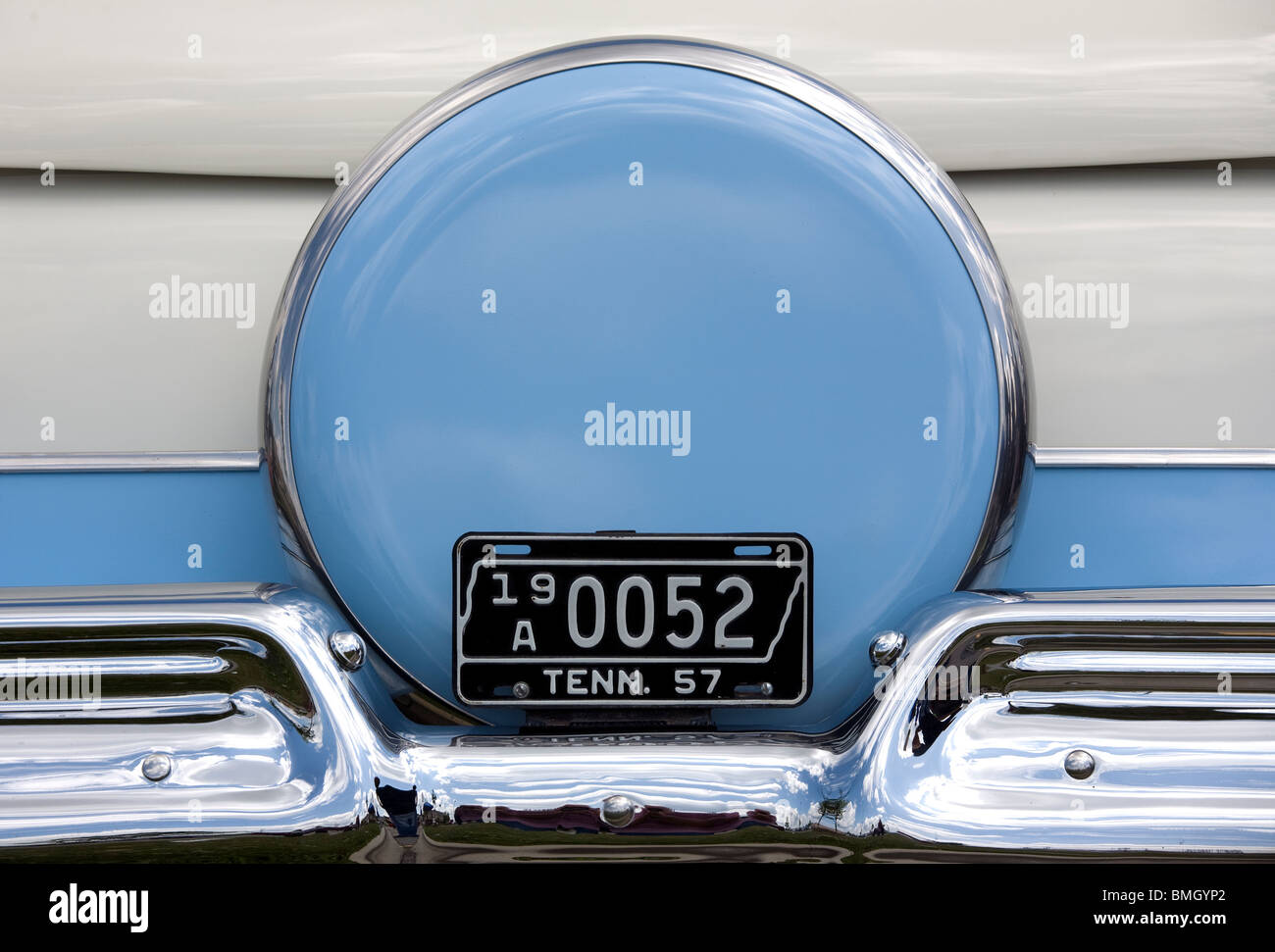 Detail of vintage car on display during an antique car show Stock Photo ...