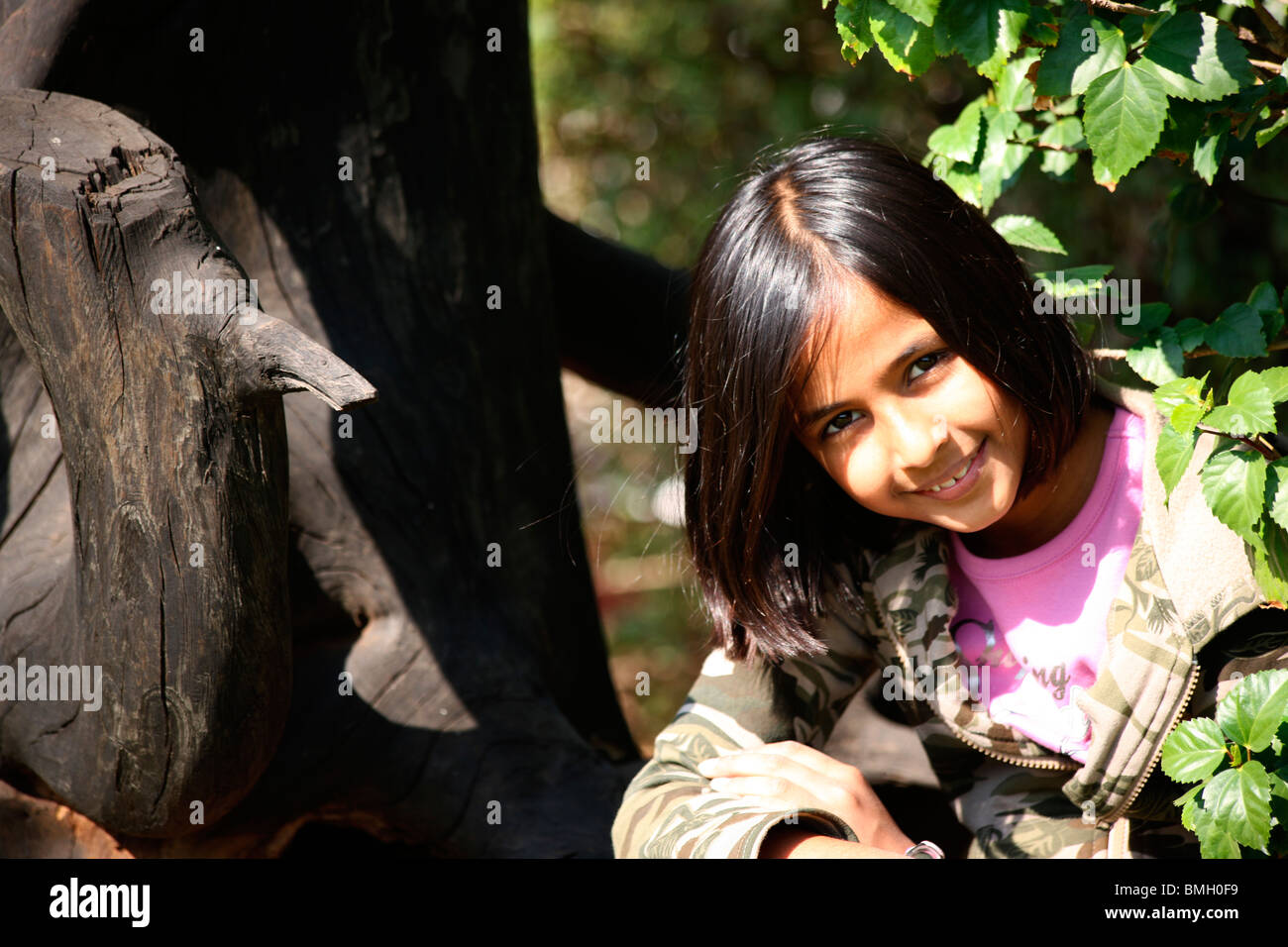 Smiling Indian girl Stock Photo - Alamy