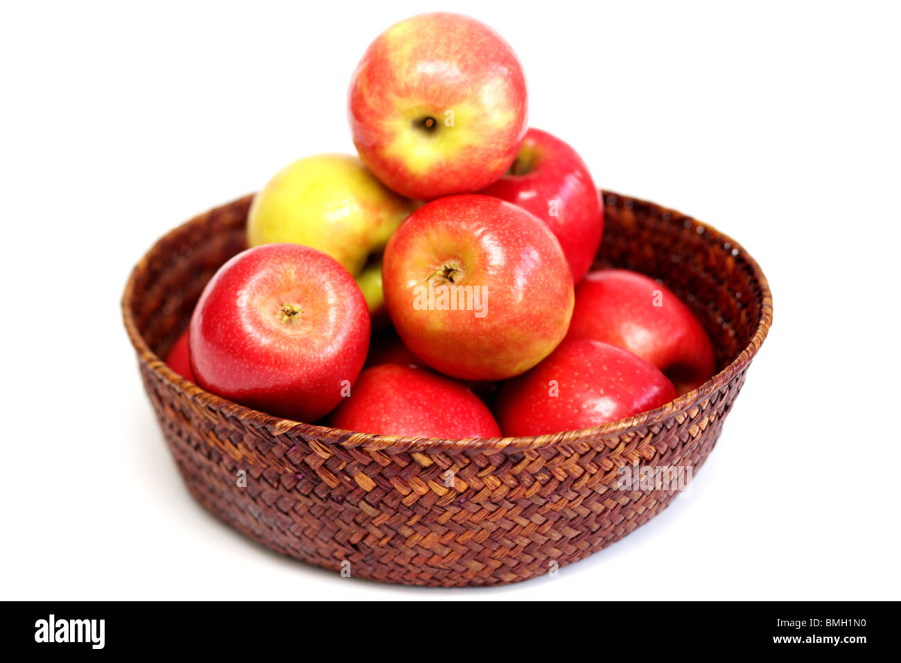 Basket of Red Apples Stock Photo - Alamy