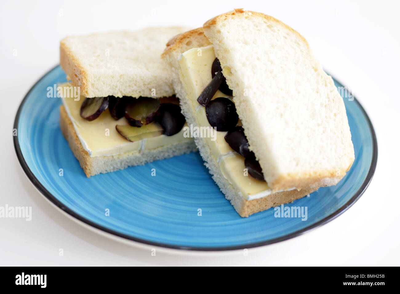 Brie and Grape Sandwich Stock Photo - Alamy