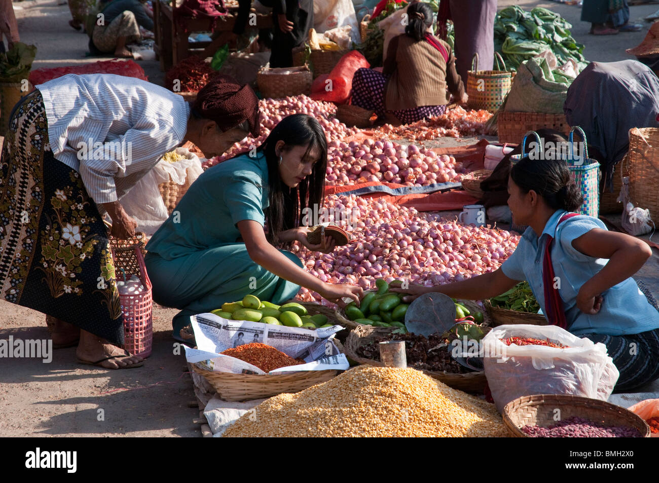 Myanmar. Burma. Shan State. Kalaw. Weekly vegetable Market Stock Photo ... Myanmar. Burma. Shan State. Kalaw. Weekly vegetable Market Stock Photo ...