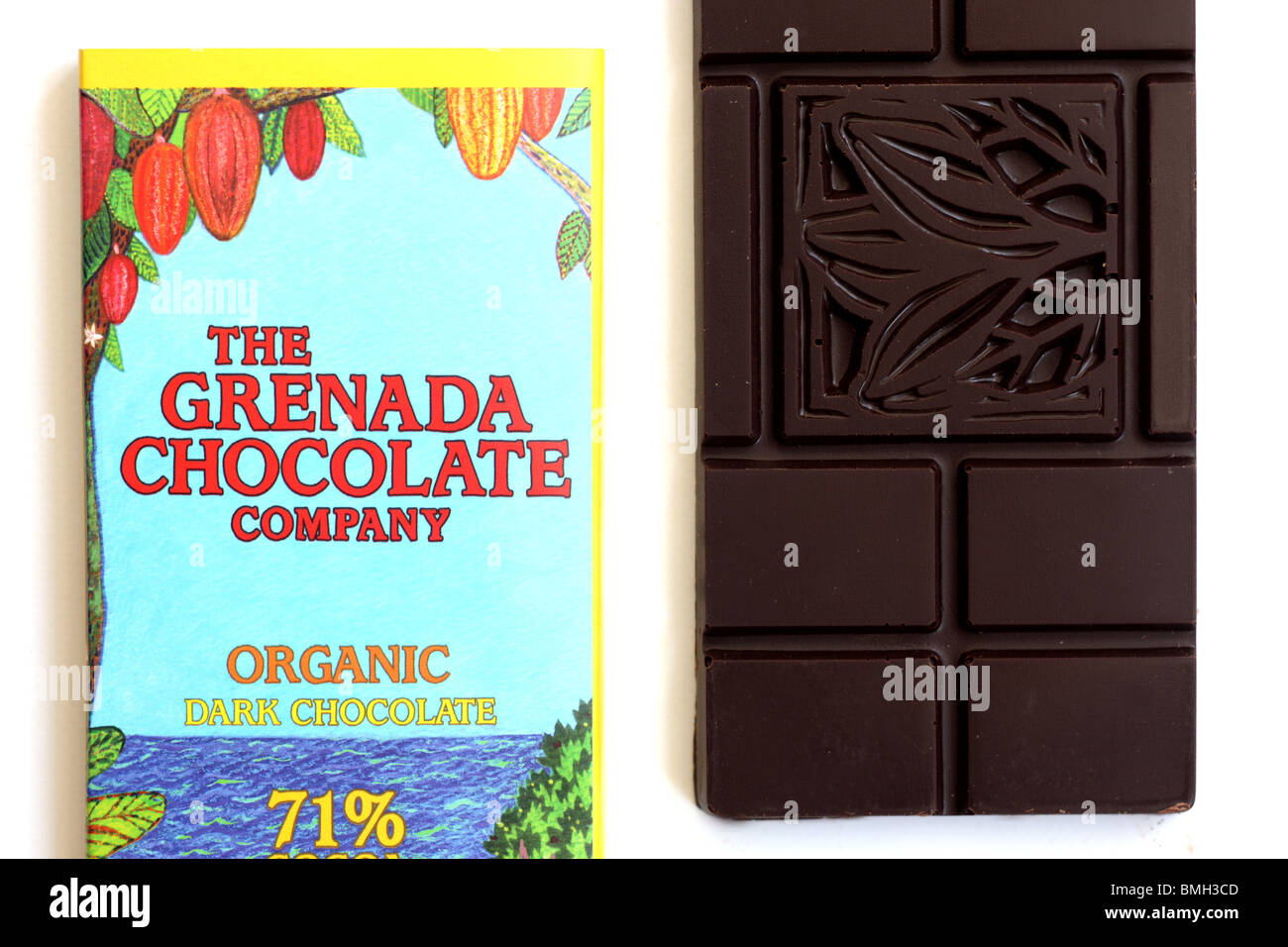 The Grenada Chocolate Company Organic Dark Chocolate Bar Stock Photo ...