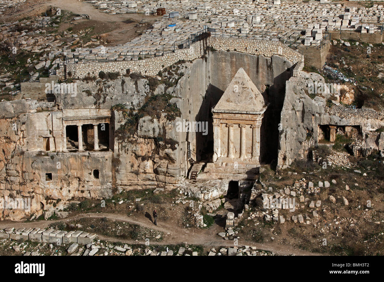 Israel,Jerusalem,Mount of Olives,Zakharias Tomb,Jewish cemetery Stock ...