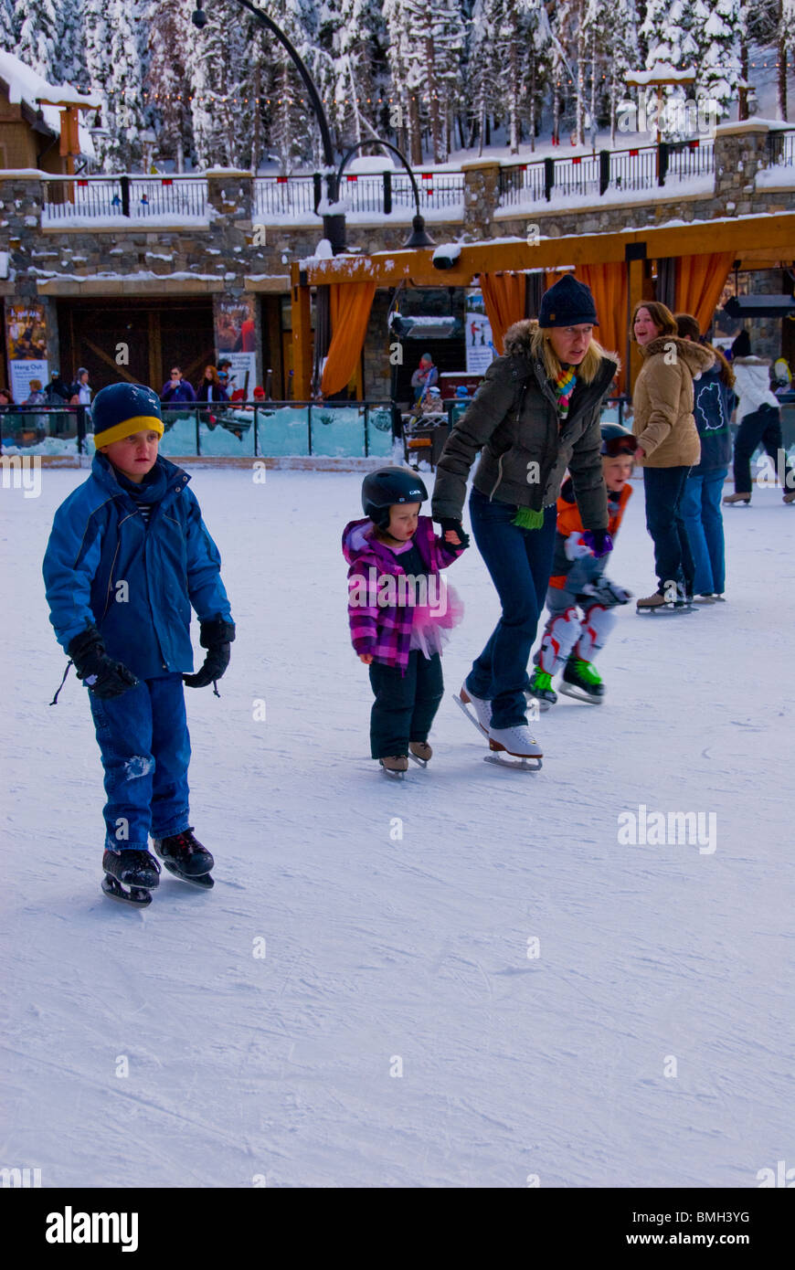 Skating Rink Ice Skating children parents sport Village at Northstar ...