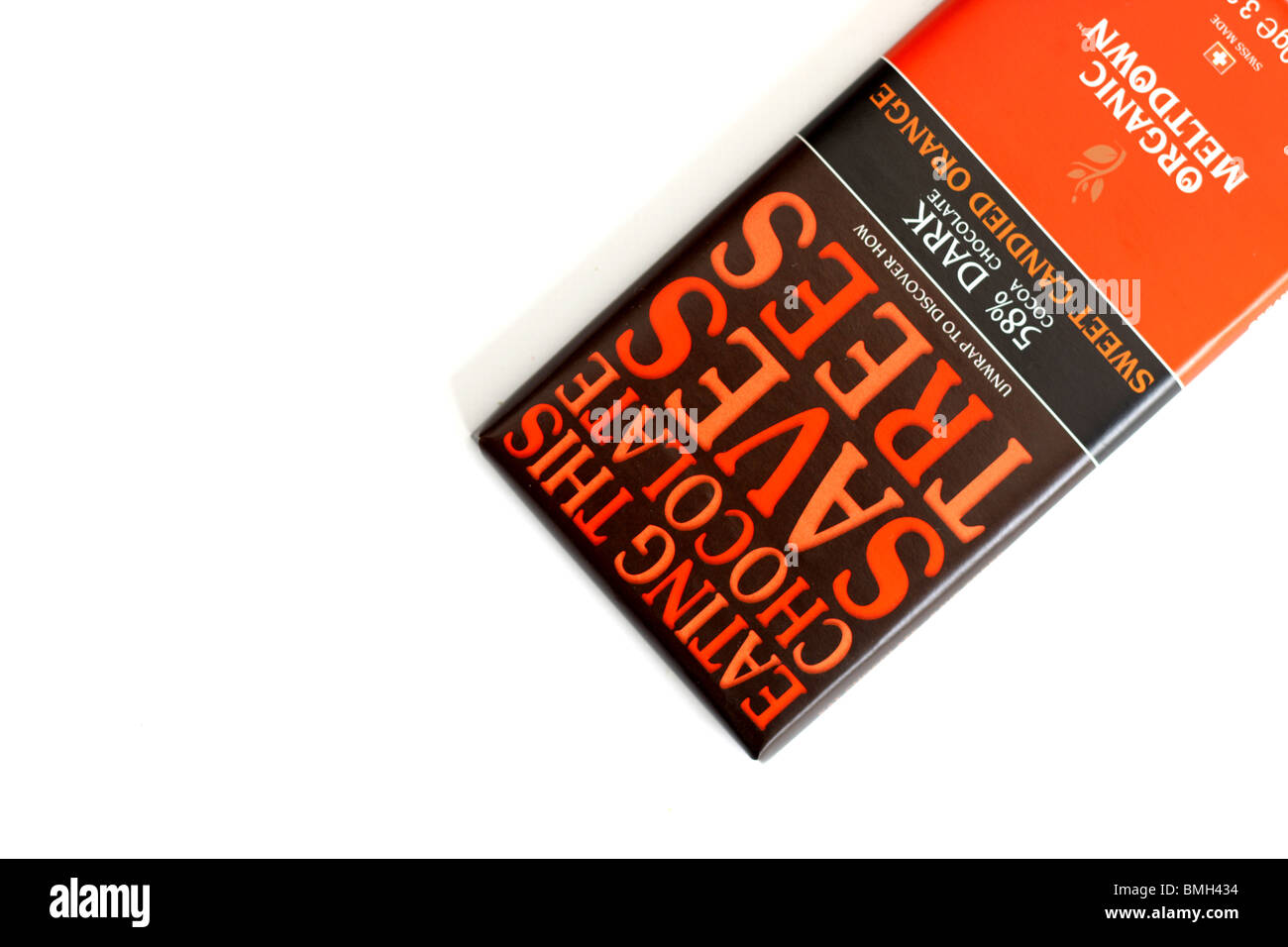 Sweet Candied Orange Chocolate Bar Stock Photo - Alamy