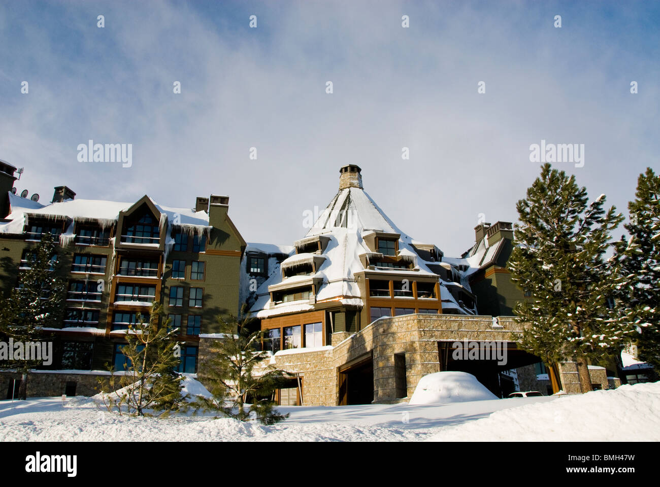 Winter scene Ritz Carlton Hotel and Resort North Lake Tahoe California ...