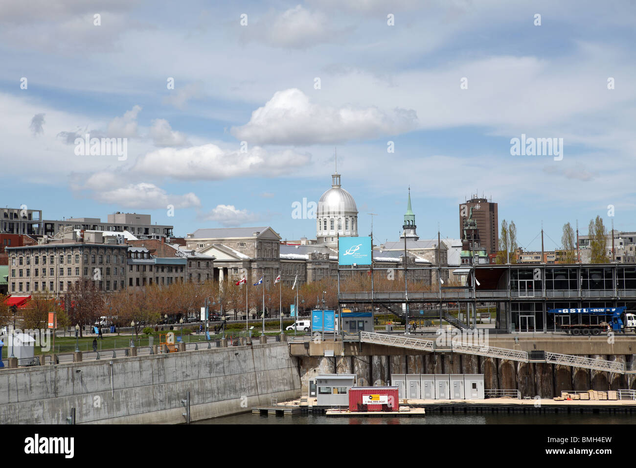 Overview of Montreal from King Edward Quay - old harbour - Montreal ...
