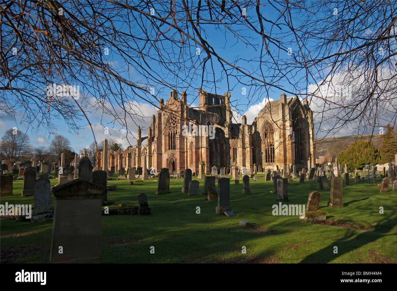 Melrose Abbey, Melrose, Borders Region, Scotland Stock Photo - Alamy