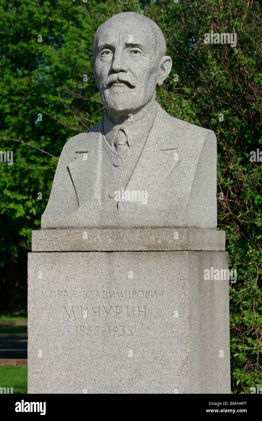 Statue of the Russian botanist Ivan Vladimirovich Michurin (1855-1935 ...