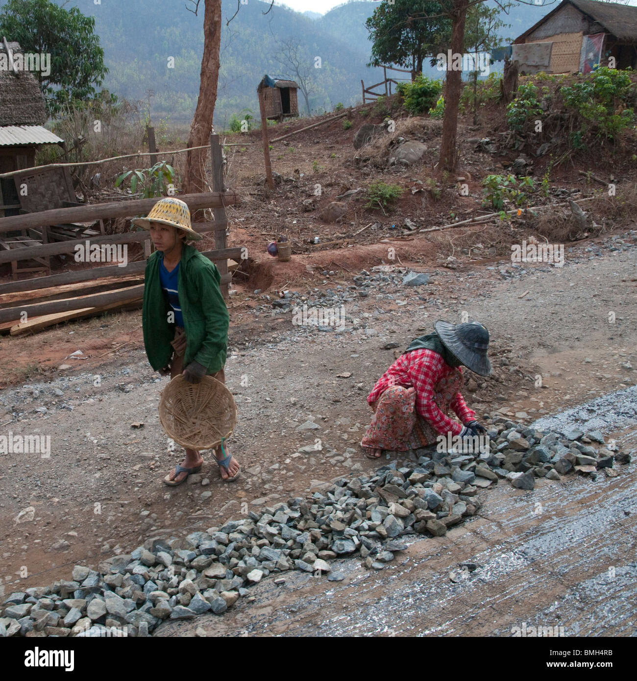 Myanmar road construction hi-res stock photography and images - Alamy
