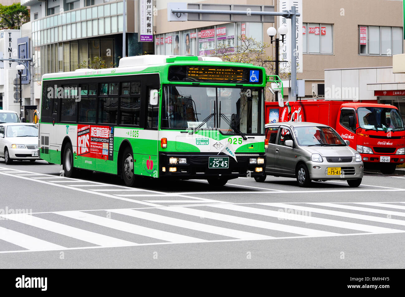Bus road car cars travel transport kobe hi-res stock photography and ...